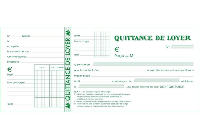 Contrats de location / quittances - Papeterie - Protabac