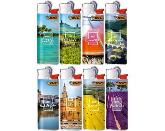 P.150 Briquets J25/J26 BIC Couleurs de France - Présentoirs Bic - Briquets Bic - Briquets - Protabac