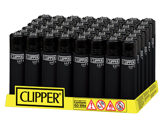Clipper large Soft black - Clipper Large - Briquets Clipper - Briquets ...