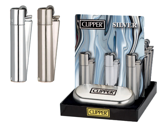 p.12 Clipper large+ étui Silver - Clipper Présentoir et étui - Briquets Clipper - Briquets ...