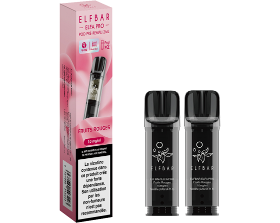 POD FRUITS ROUGES 10MG - Pods Elfa - 10mg - Elfbar ELFA - Puffs et pods ...