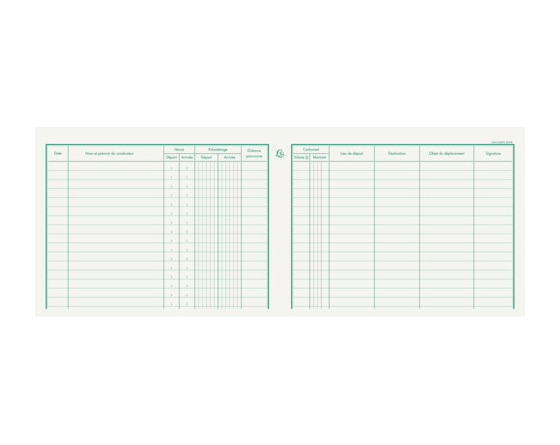 L.5 Carnets de bord suivi des déplacement - Manifold - Cahiers et blocs ...