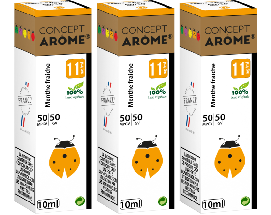 3x10ML MENTHE FRAICHE 11MG - CONCEPTAROME 3x10ML - 11MG - Flacons 10ml ...