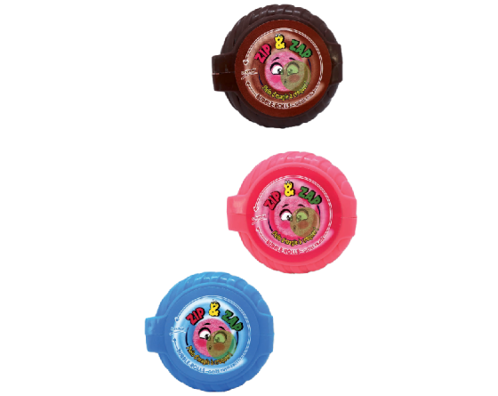 Display 20 Bubble rolls Zip Zap - Gum ludique - Chewing gum ...